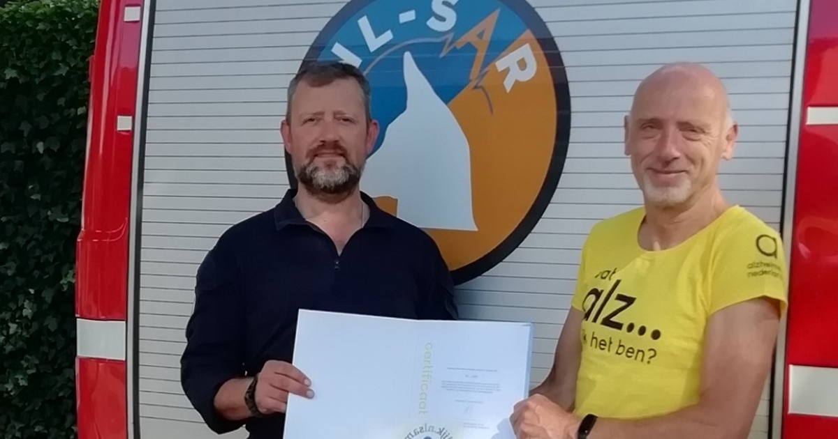 SDV certificaat voor reddingshonden | Alzheimer Nederland